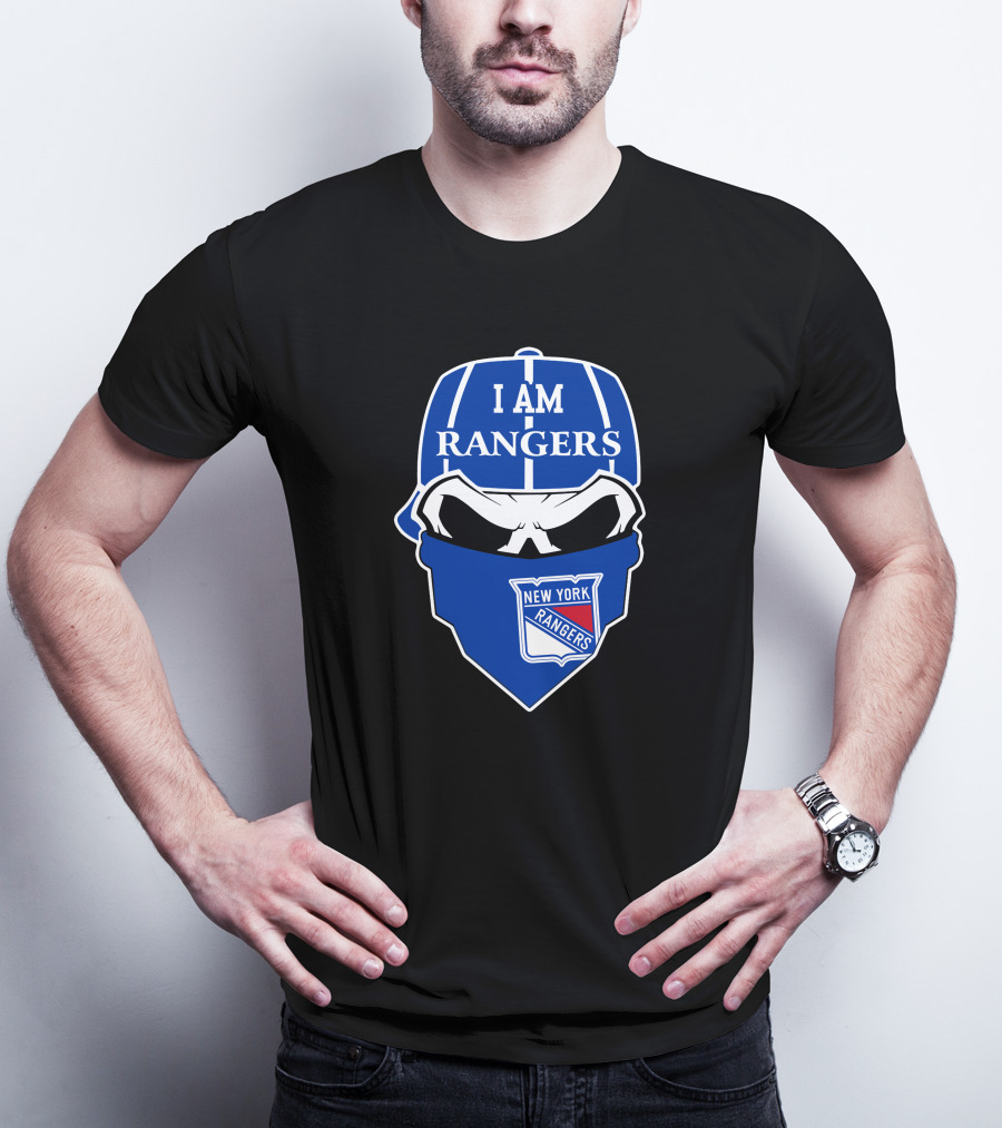 I Am Rangers New York Rangers Skull T-Shirt