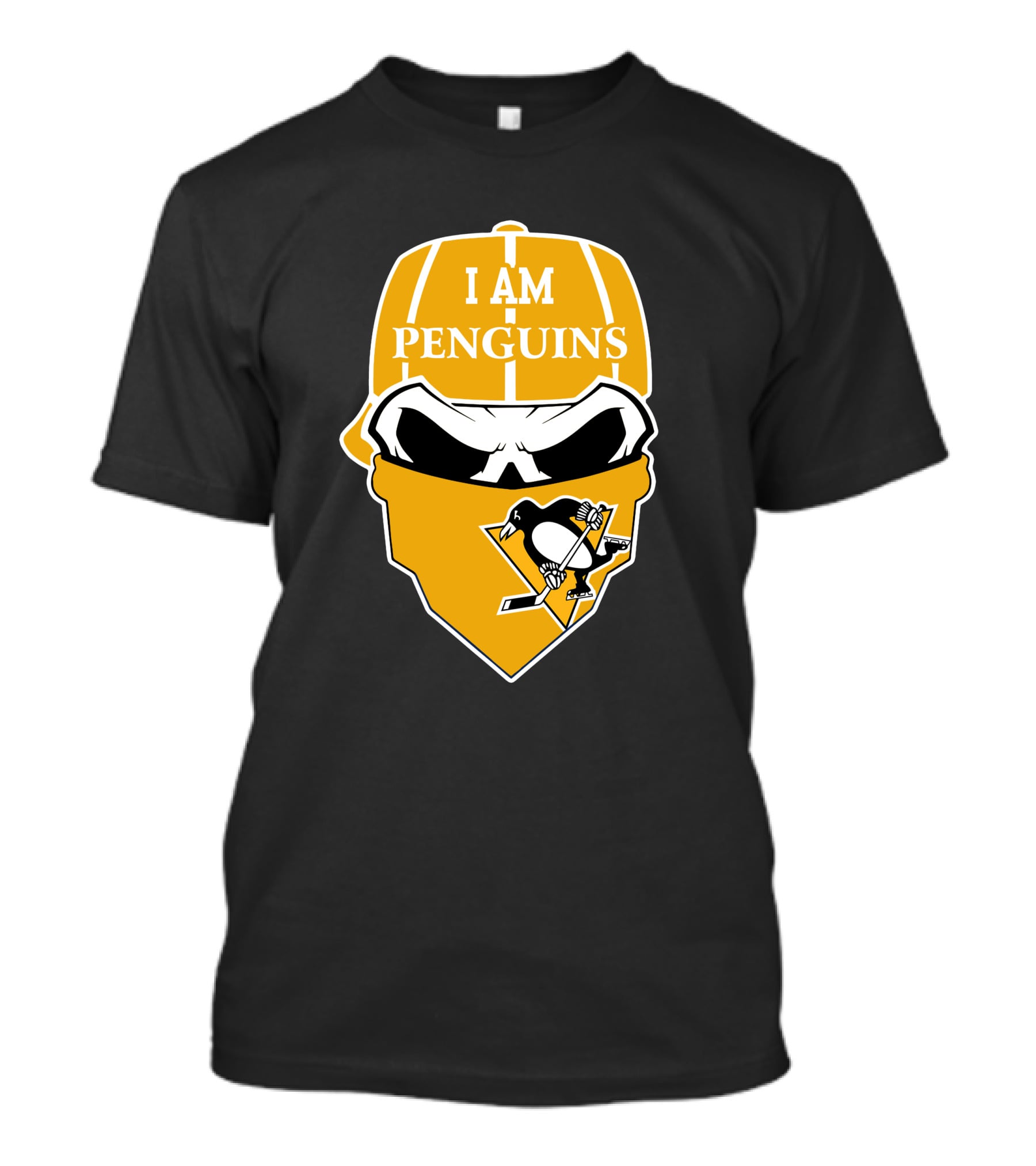 I Am Penguins Skull Hockey Mask T-Shirt