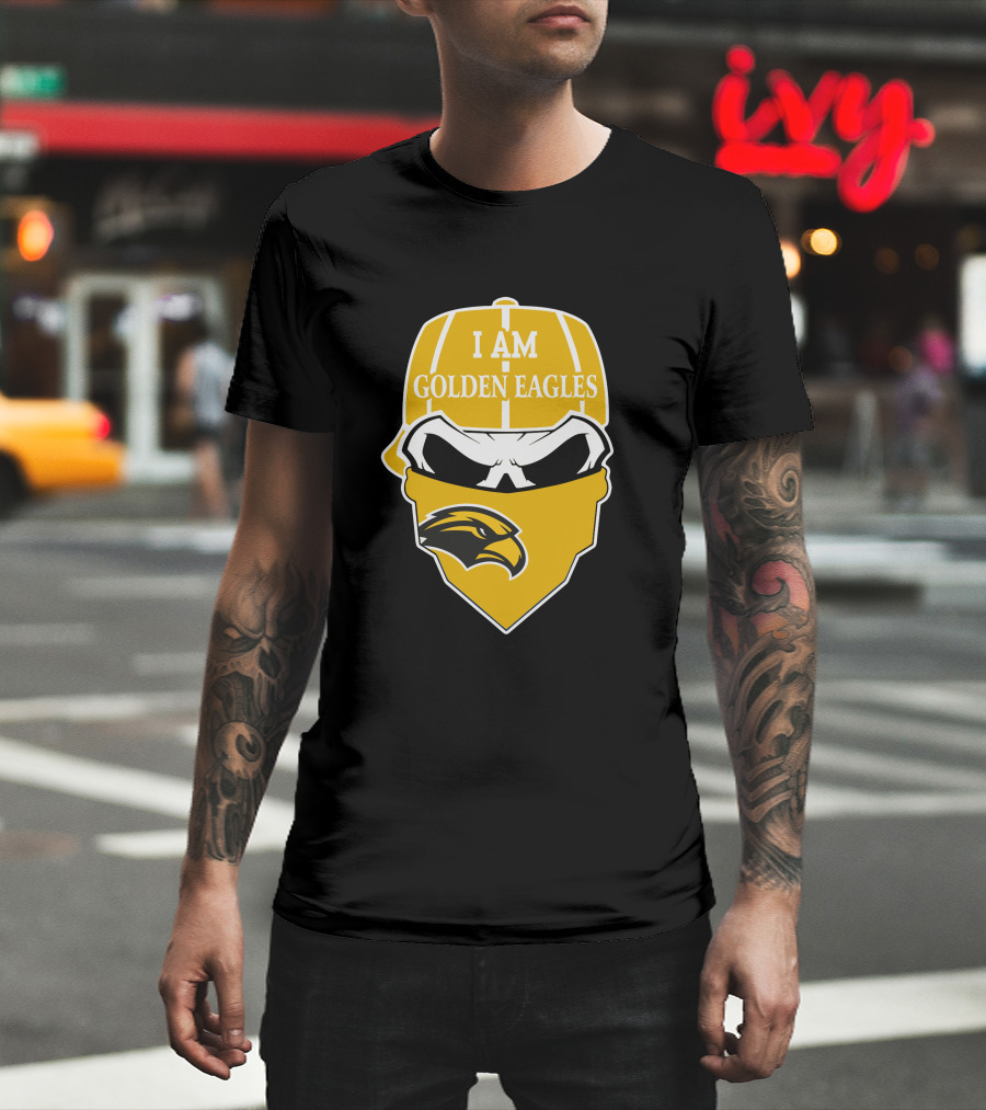 Southern Mississippi Golden Eagles I Am Skull T-Shirt