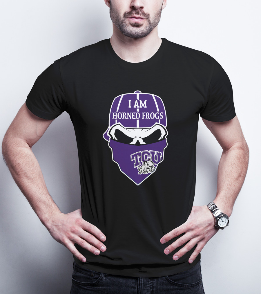 I Am Tcu Horned Frogs Skull Bandana T-Shirt