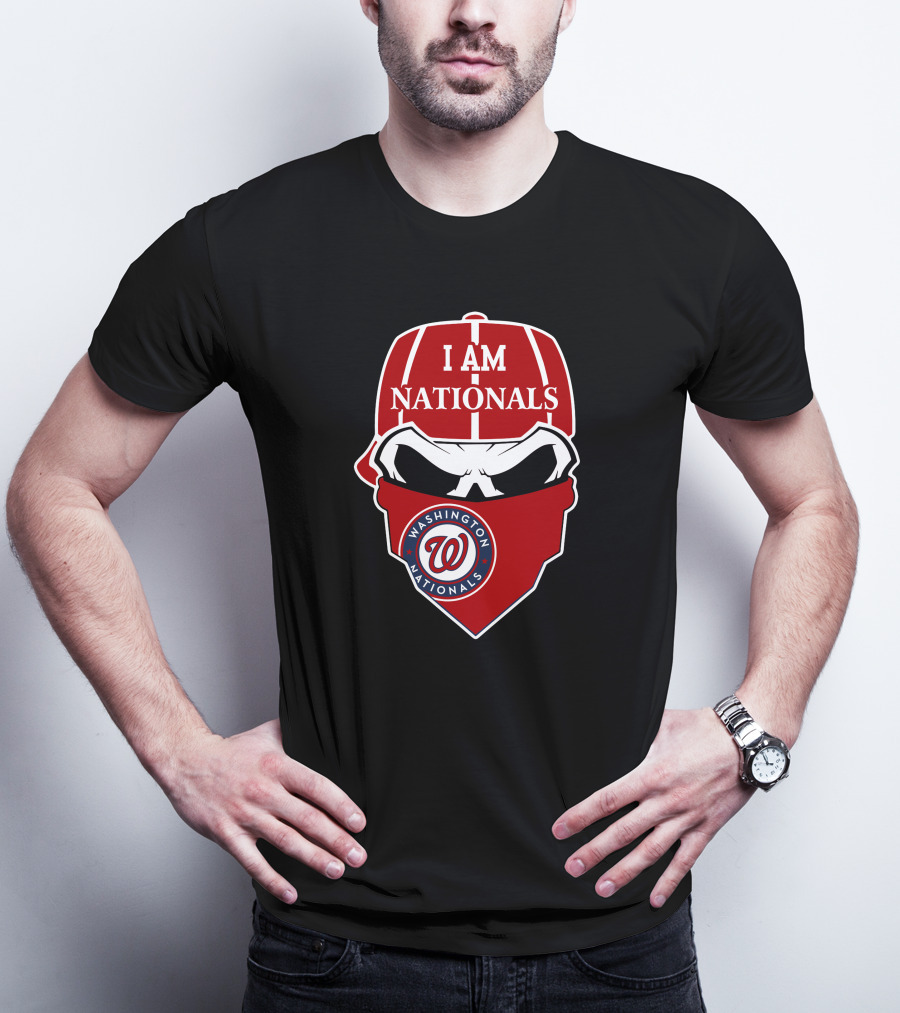 I Am Nationals Washington Nationals Skull T-Shirt