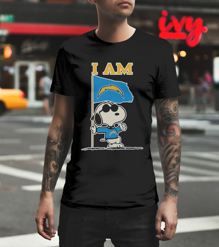I Am Los Angeles Chargers Snoopy T-Shirt