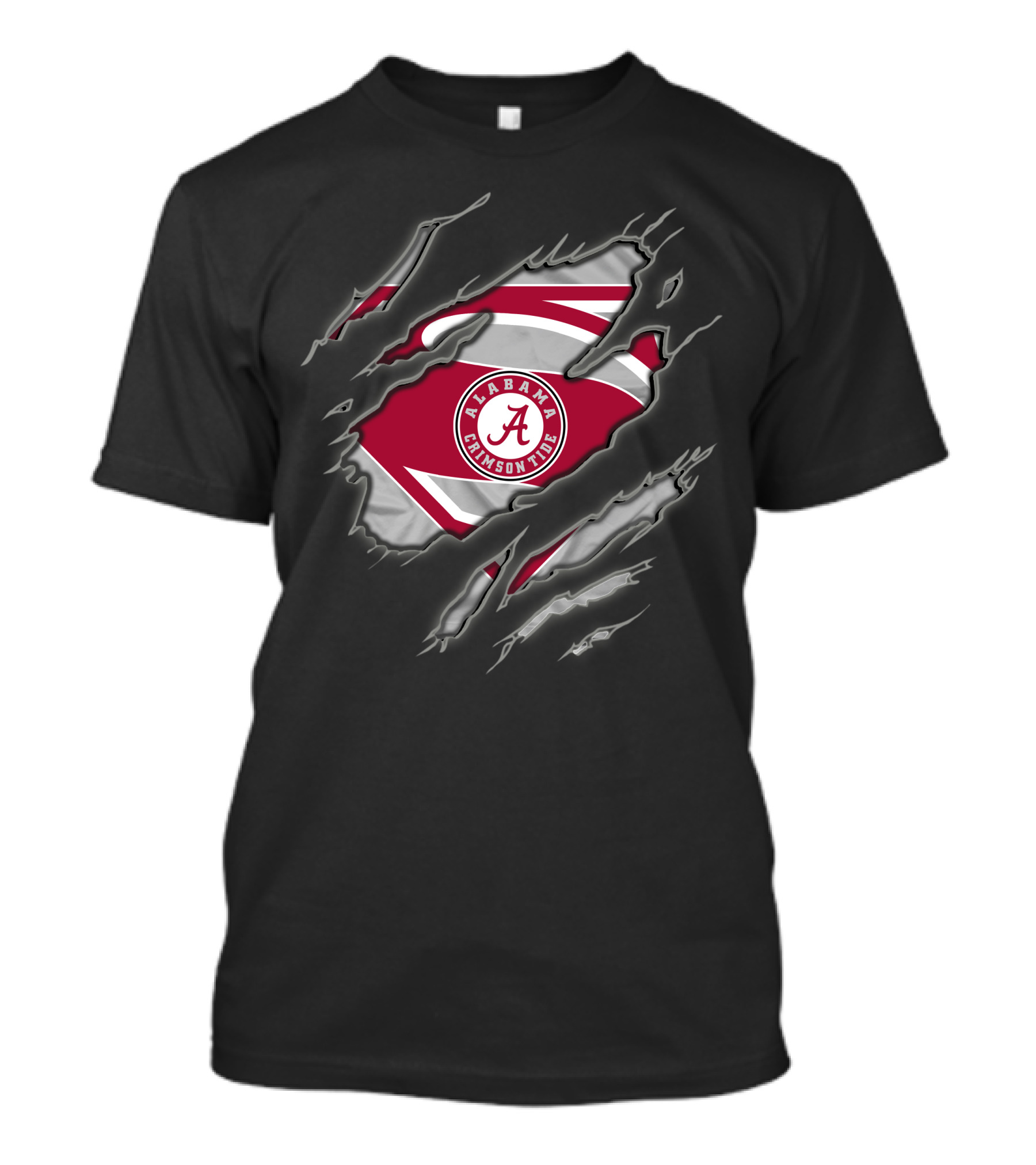 Alabama Crimson Tide Superman Logo Emblem With A Symbol And Red T-Shirt