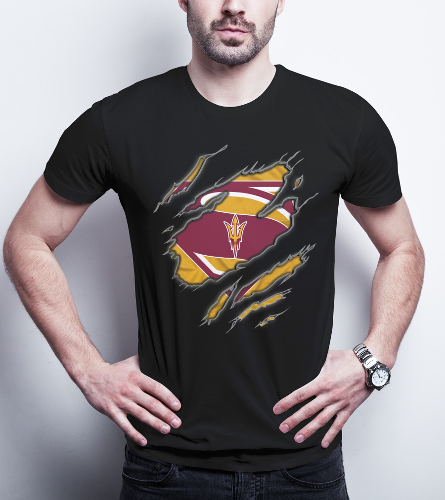 Arizona State Sun Devils Superman Ripped T-Shirt