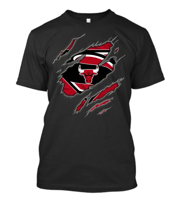 Chicago Bulls Superman Logo Rip T-Shirt