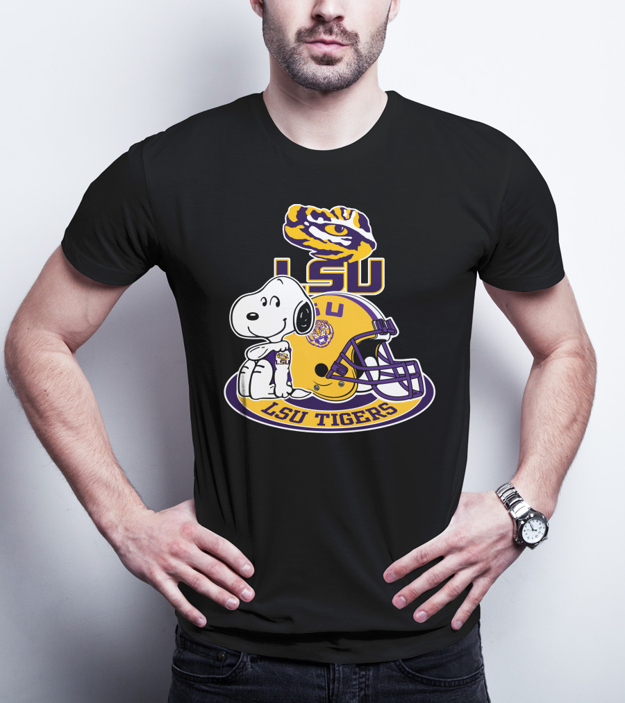 Lsu Tigers Snoopy Football Helmet T-Shirt