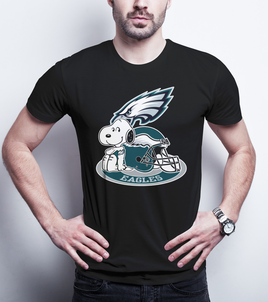 Philadelphia Eagles Snoopy Helmet T-Shirt