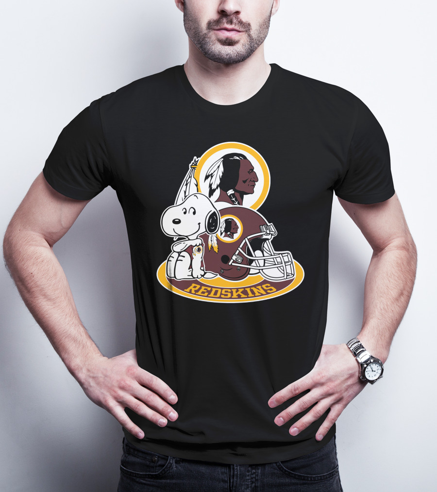 Washington Redskins Snoopy Football Helmet T-Shirt