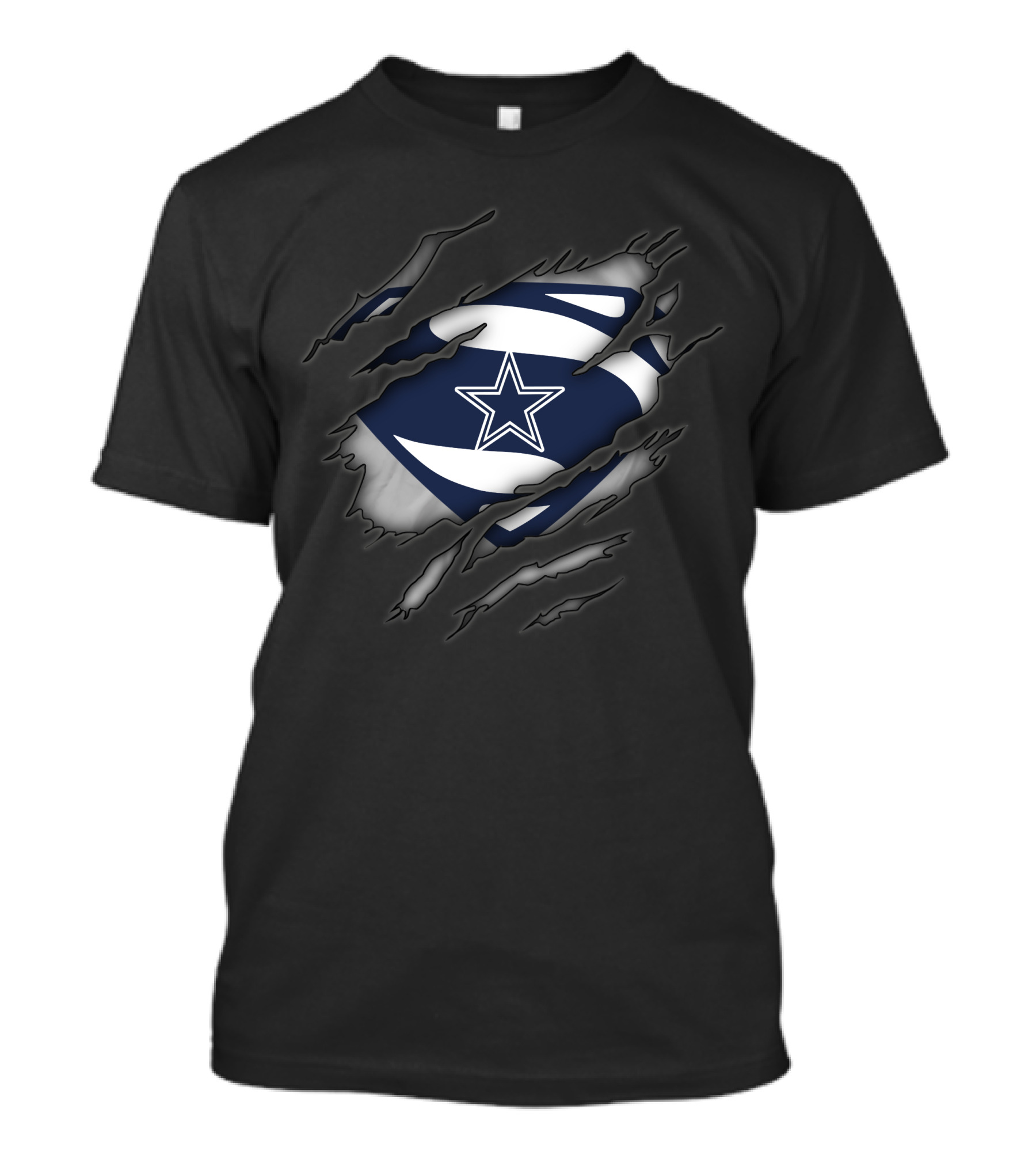 Dallas Cowboys Fan Superman Star Logo Hidden Reveal T-Shirt