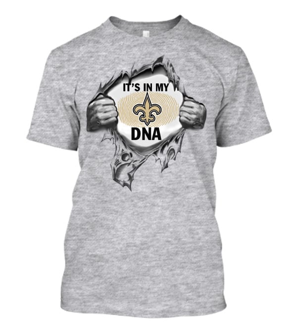 New Orleans Saints It's In My Dna Fleur-De-Lis Fingerprint T-Shirt