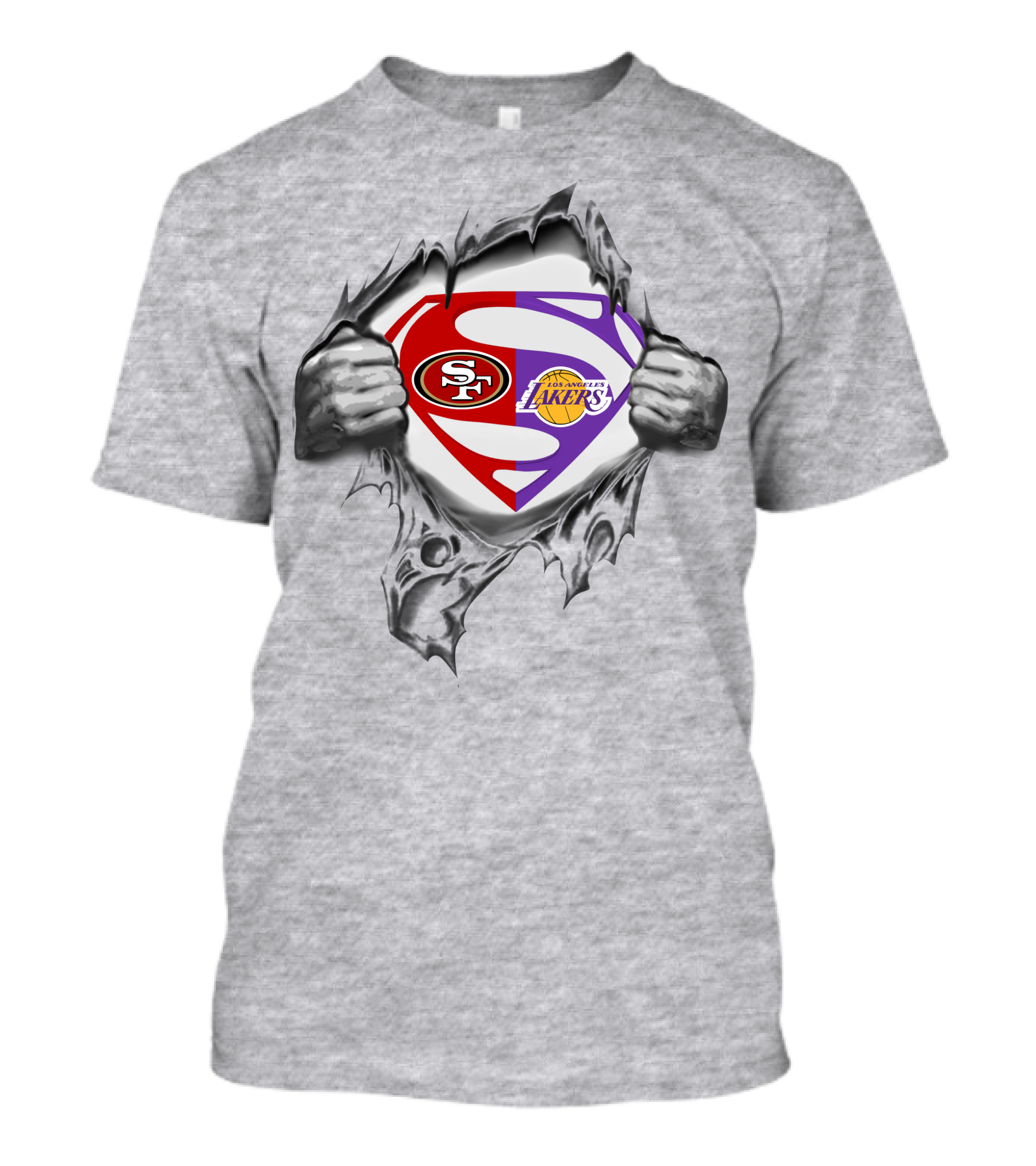 49ers Los Angeles Lakers Superman Logo T-Shirt