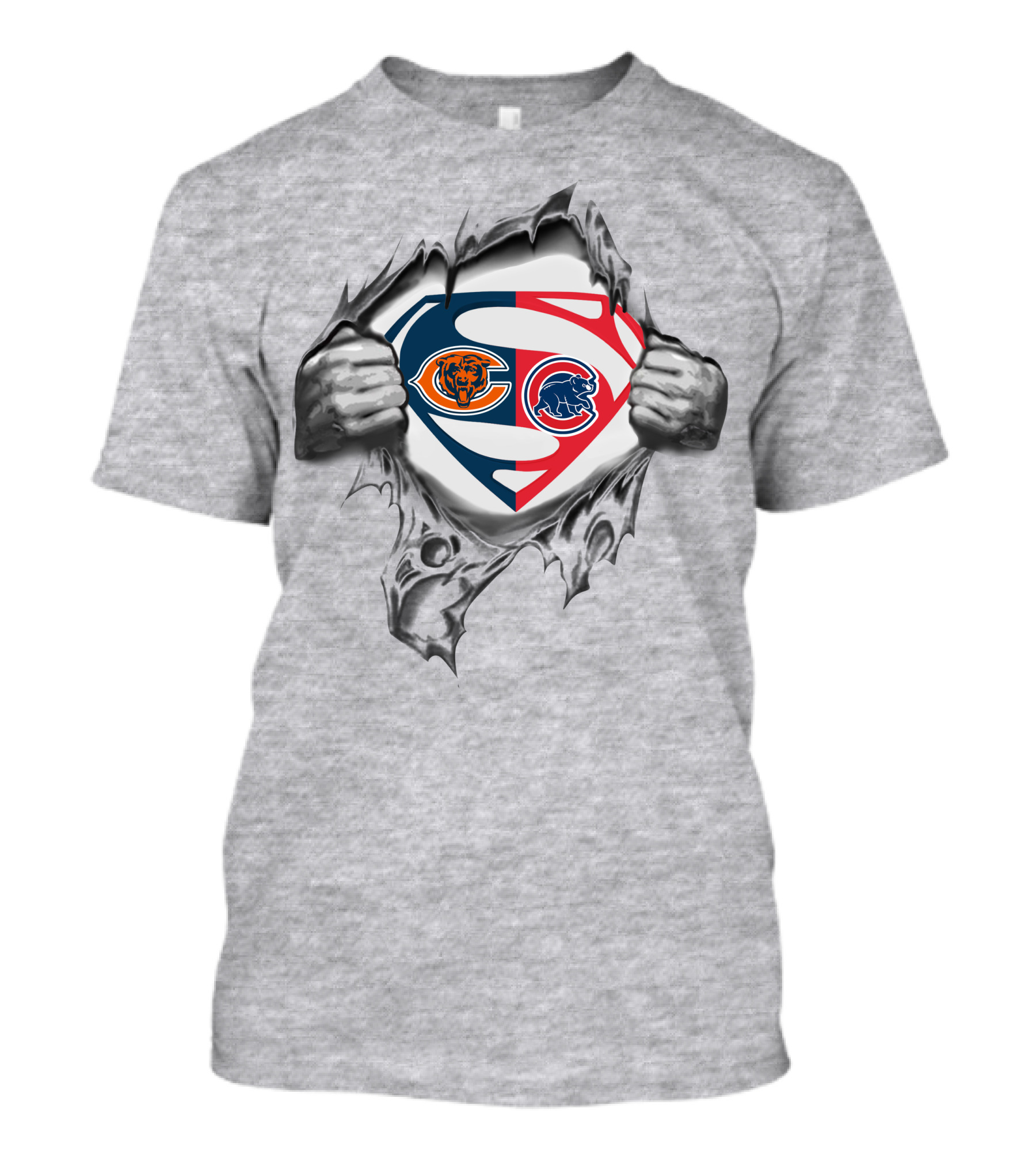 Chicago Bears Cubs Superman Logo Mashup T-Shirt