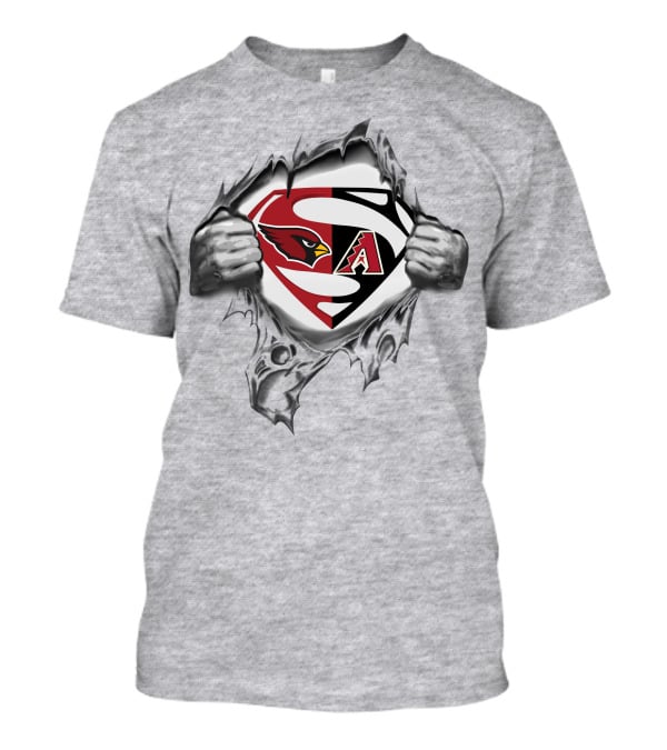 Arizona Cardinals Diamondbacks Superman Logo Mashup T-Shirt