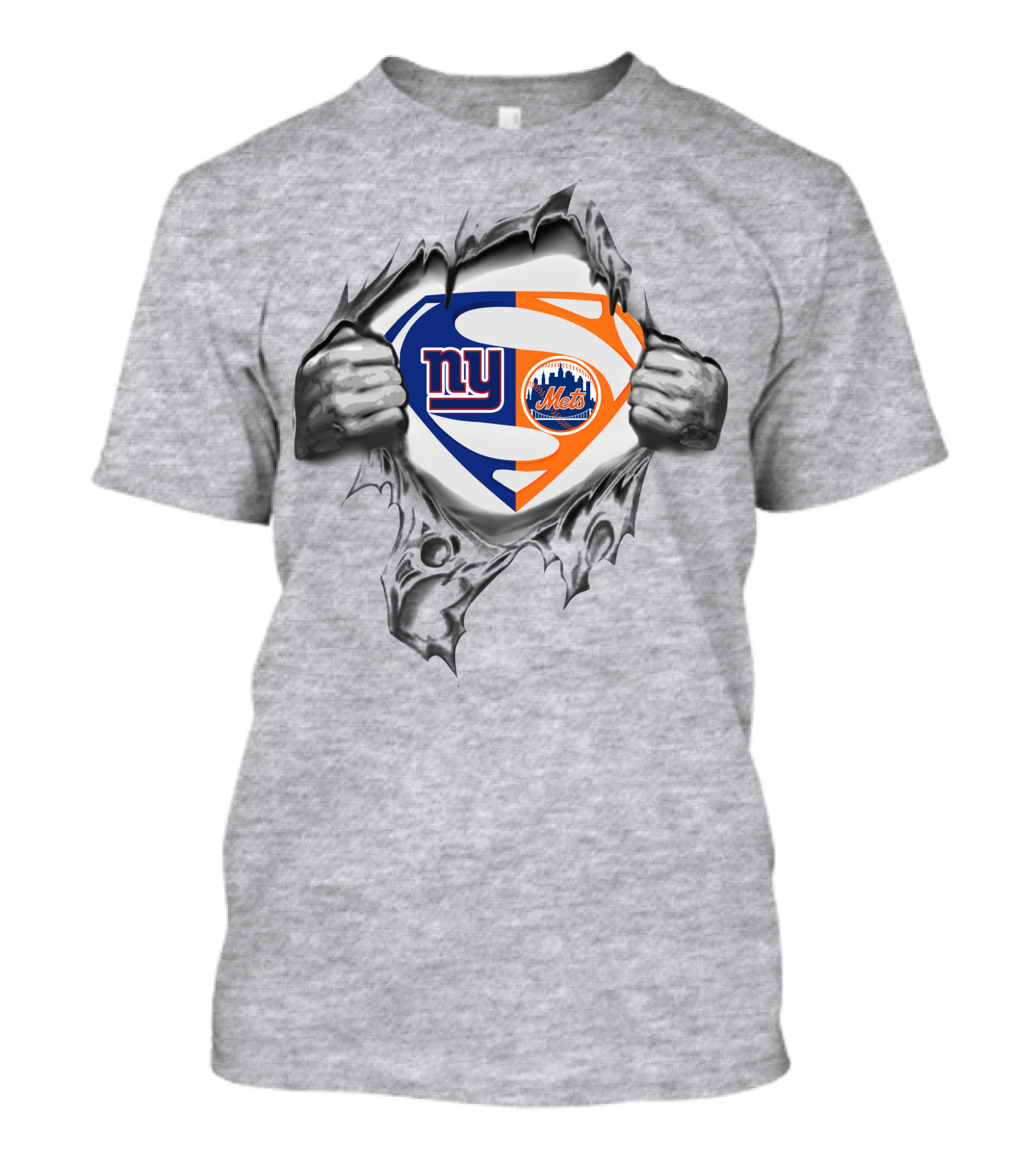 Giants New York Mets Superman Logo Mashup T-Shirt