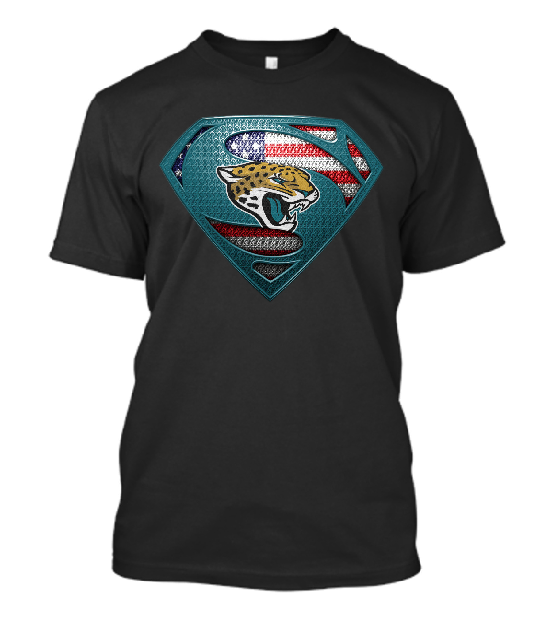Jacksonville Jaguars Superman Logo American Flag T-Shirt