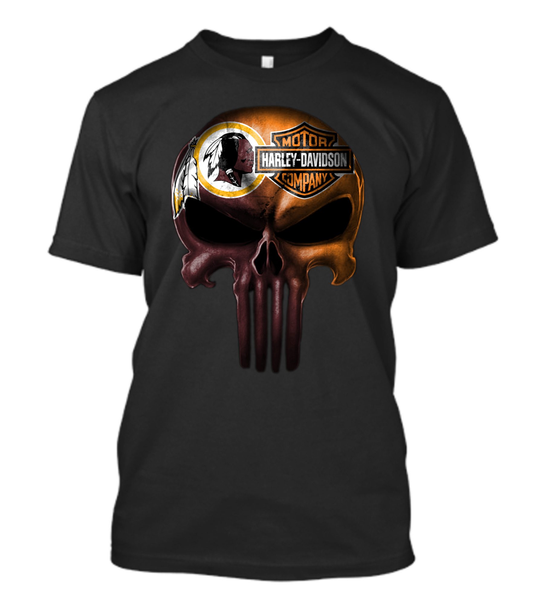 Harley Davidson Washington Redskins Skull T-Shirt
