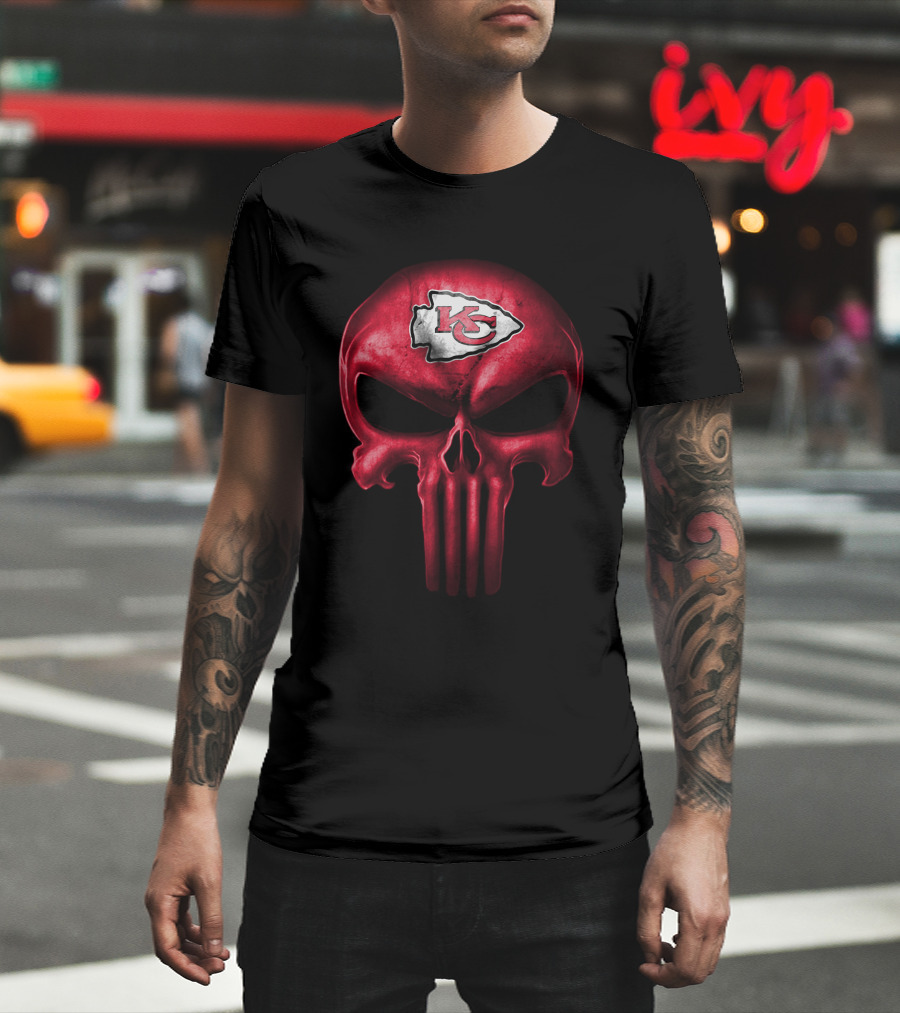 Kansas City Chiefs Skull Logo Red T-Shirt