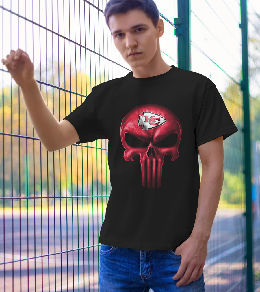 Kansas City Chiefs Skull Logo Red T-Shirt