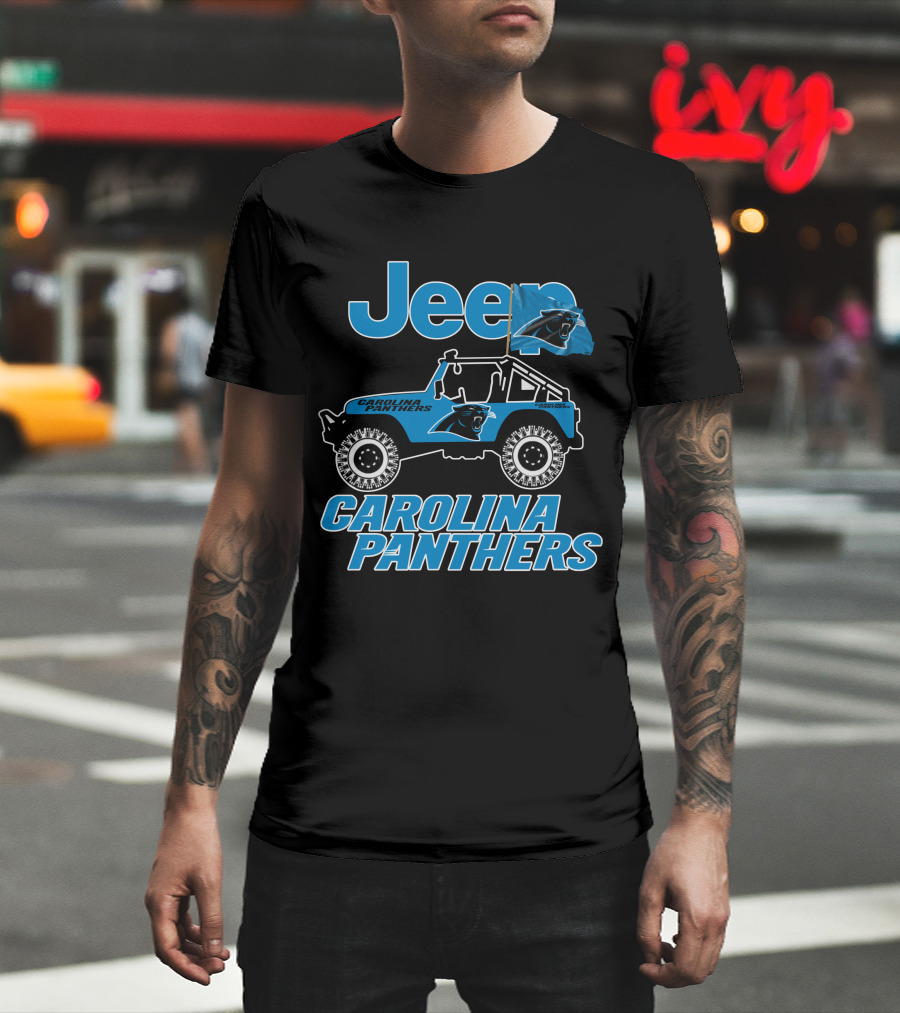 Jeep Carolina Panthers Vehicle Fan Gear T-Shirt