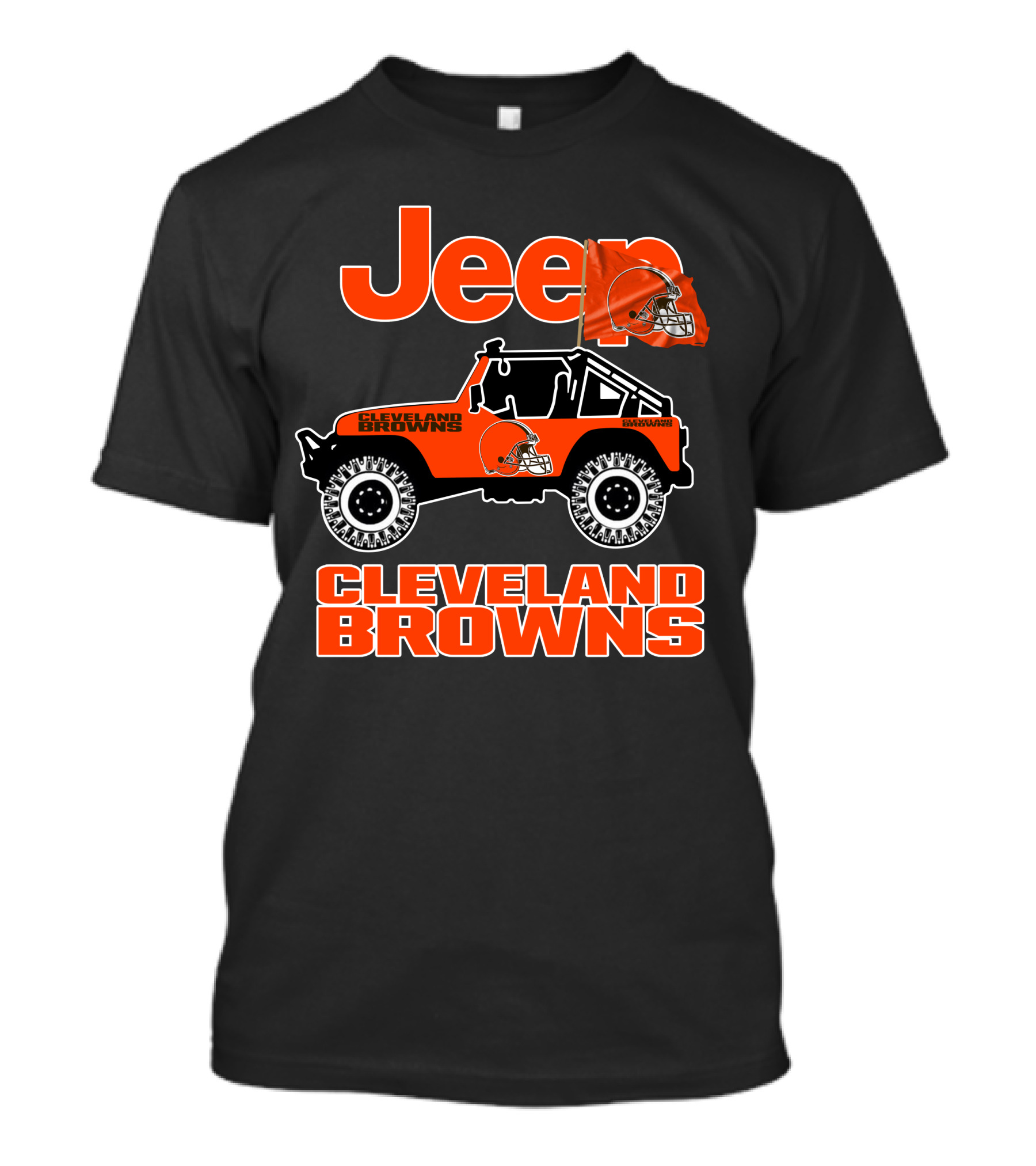 Jeep Cleveland Browns Off-Road Adventure Fan Enthusiast T-Shirt