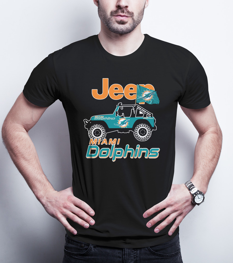 Jeep Miami Dolphins Flag T-Shirt