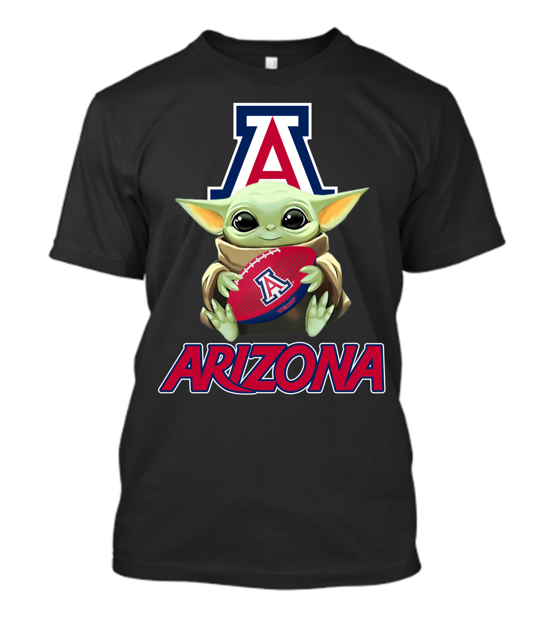 Arizona Wildcats Baby Yoda Football Fan T-Shirt