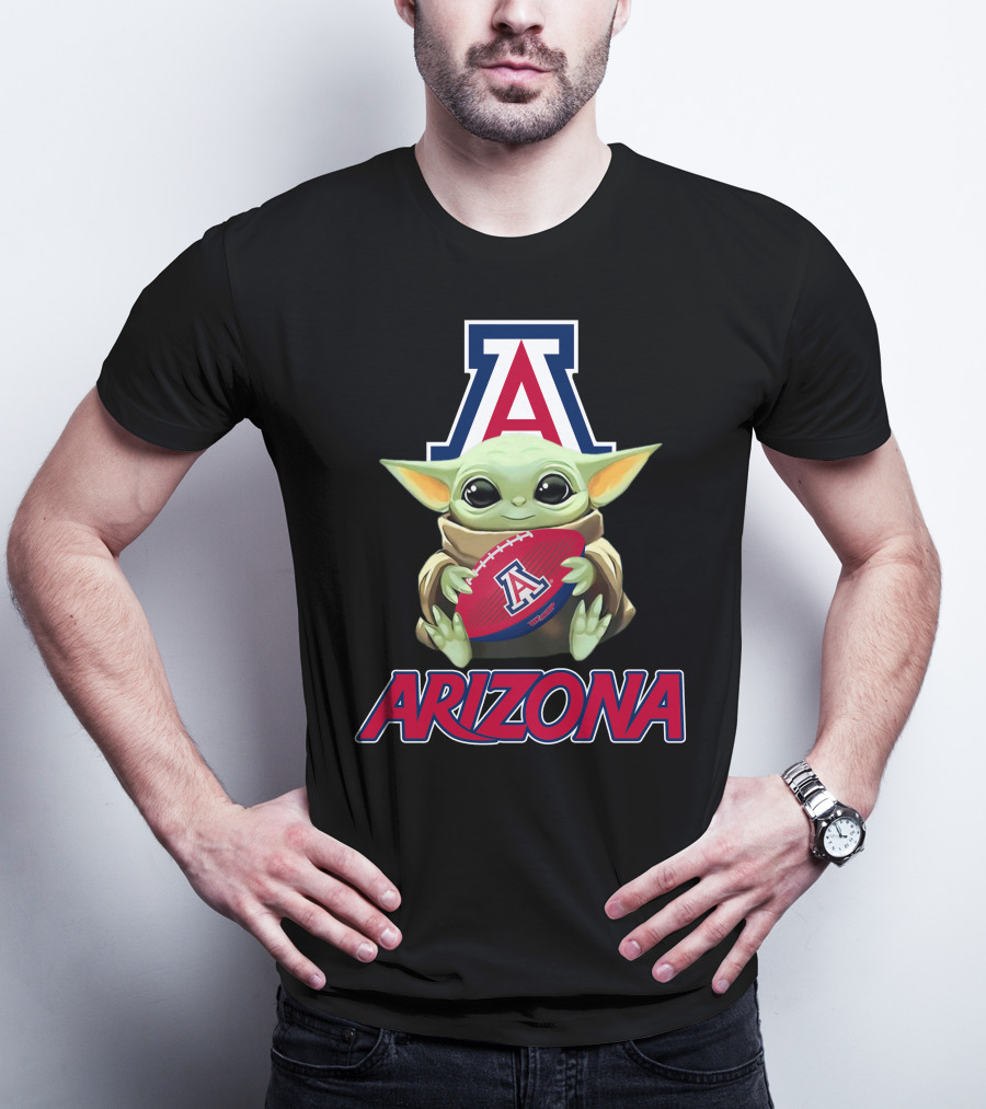 Arizona Wildcats Baby Yoda Football Fan T-Shirt