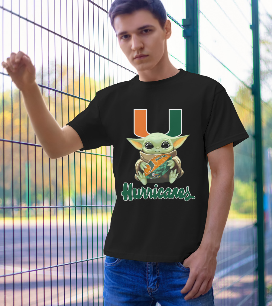 Miami Hurricanes Baby Yoda Ncaa U T-Shirt