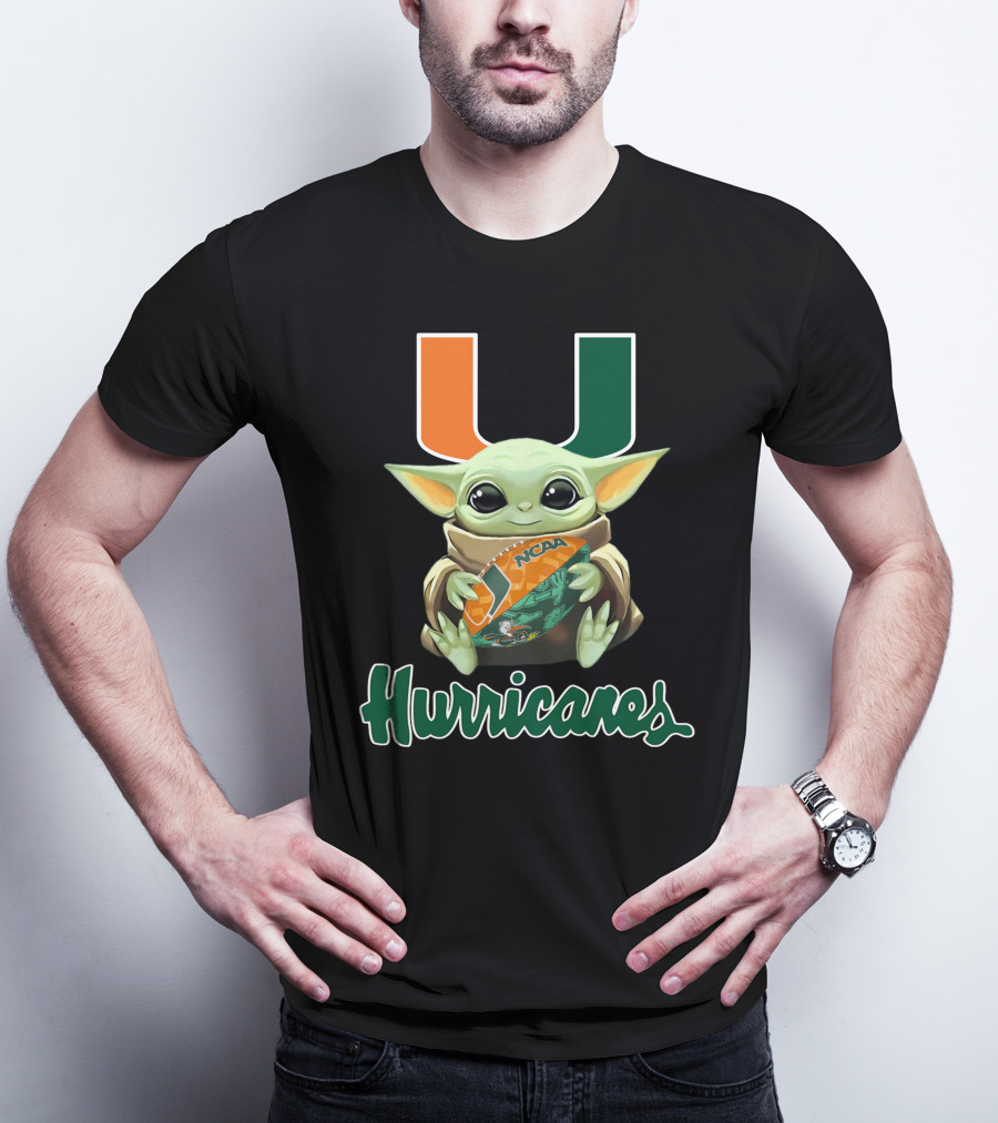 Miami Hurricanes Baby Yoda Ncaa U T-Shirt