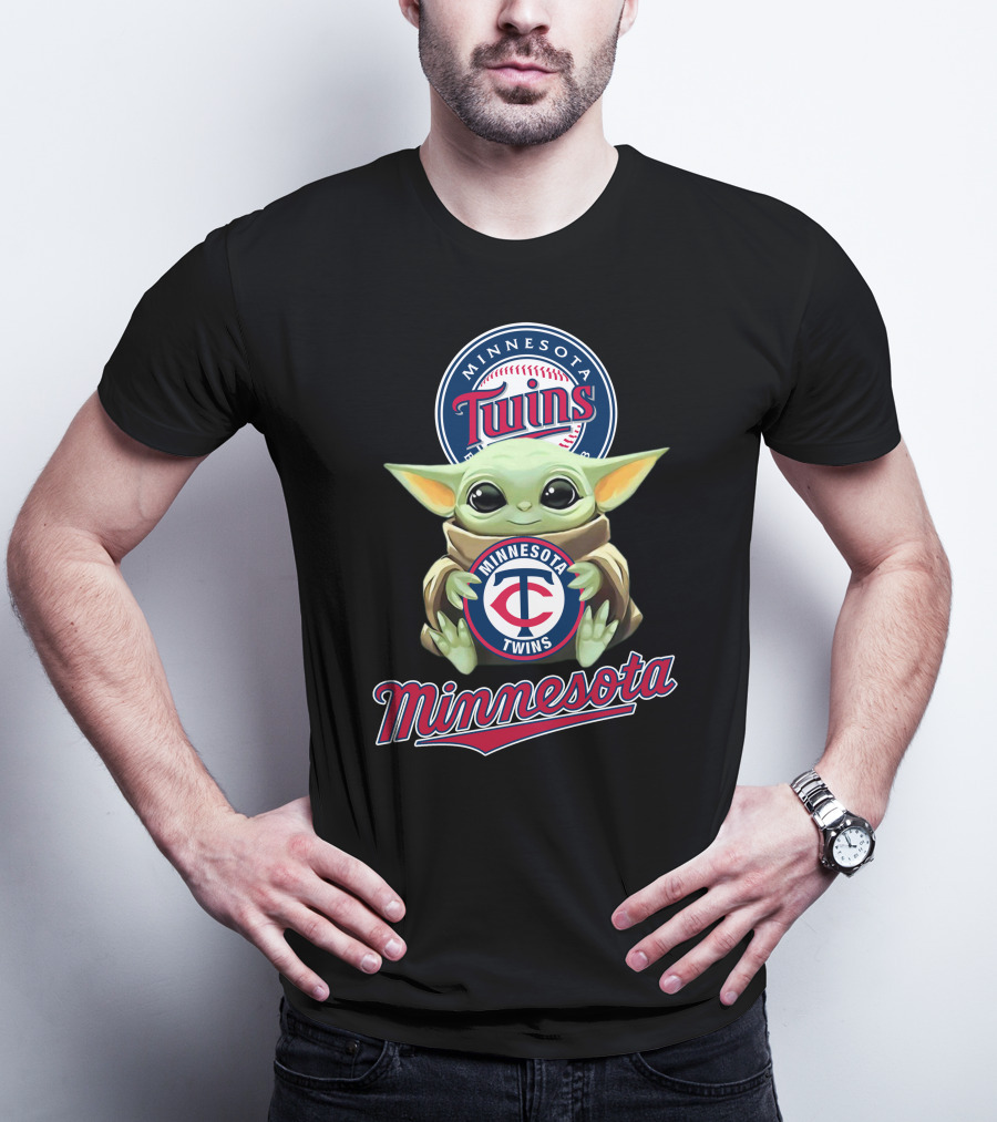 Minnesota Twins Baby Yoda Baseball T-Shirt
