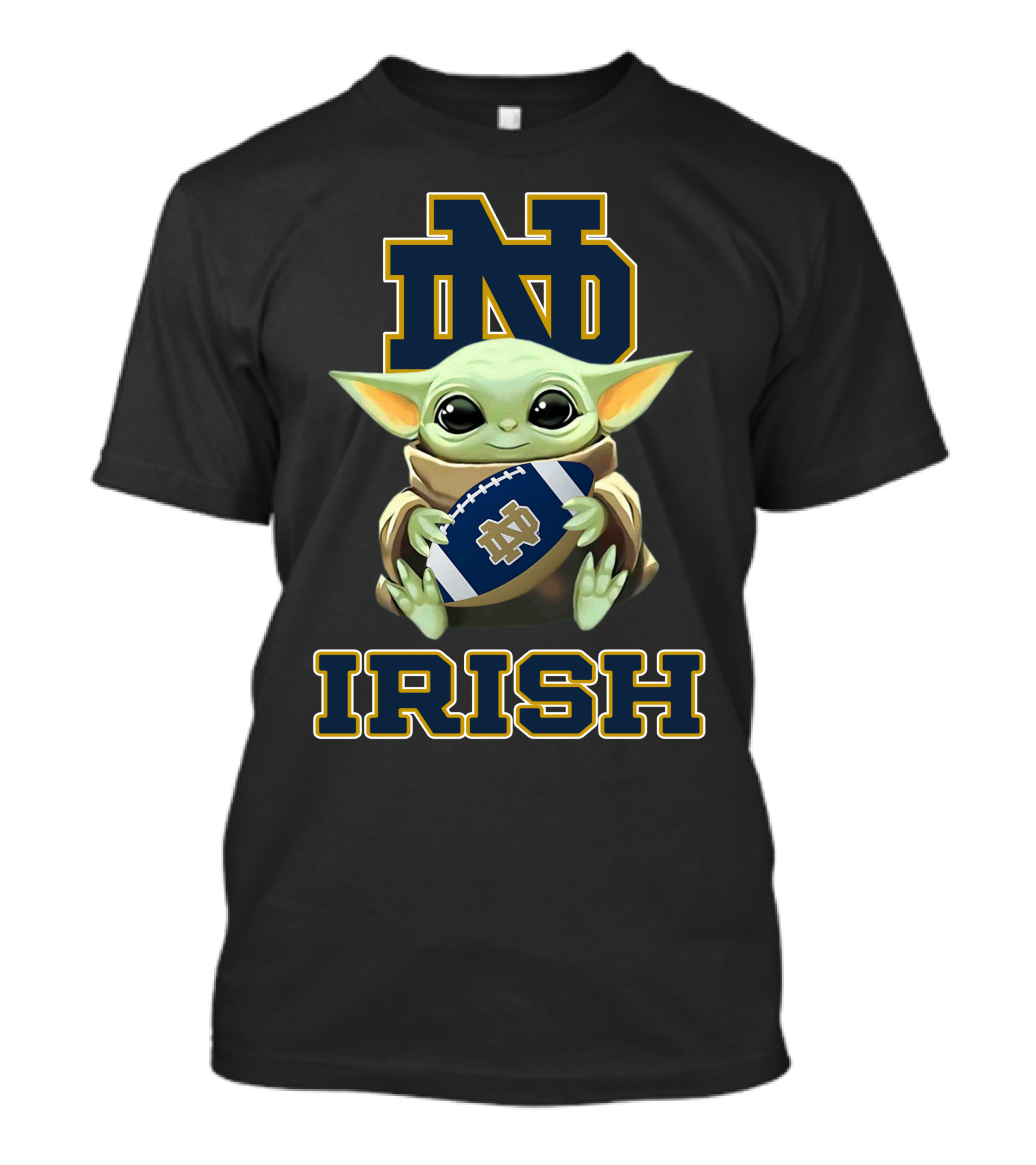 Notre Dame Fighting Irish Nd Baby Yoda Football Irish T-Shirt