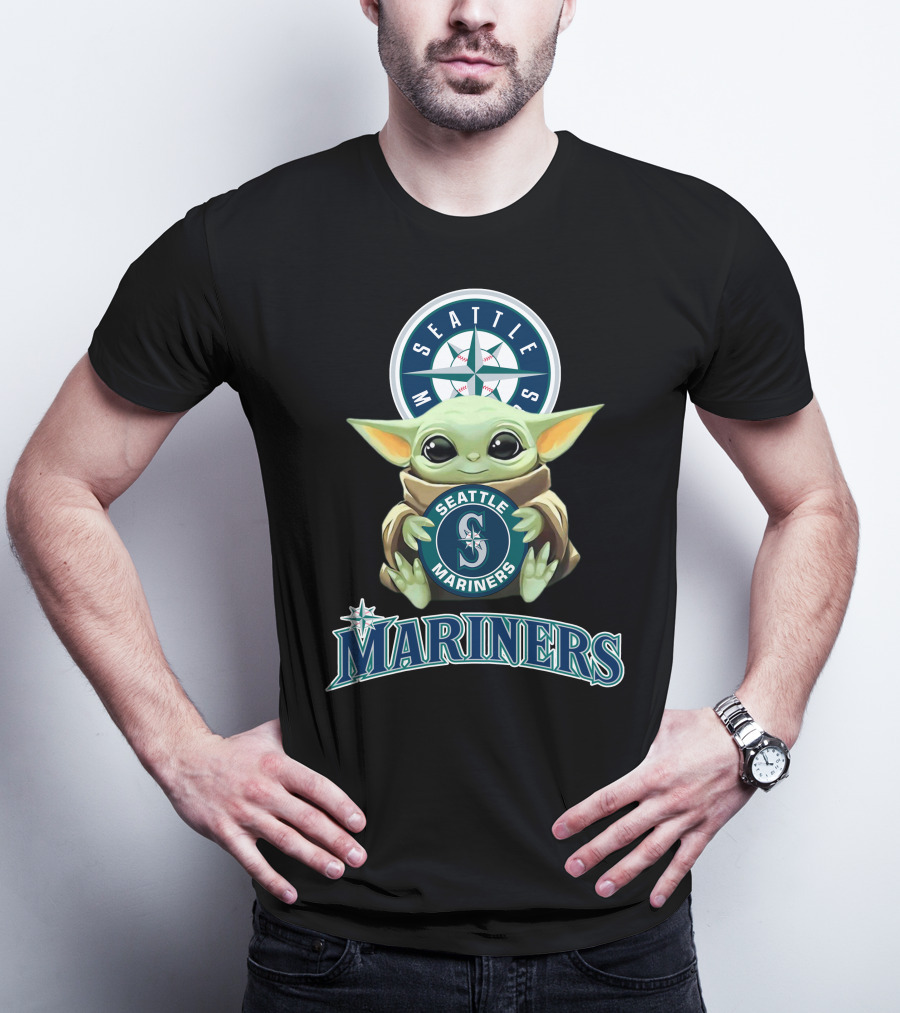 Seattle Mariners Baby Yoda Star Wars T-Shirt