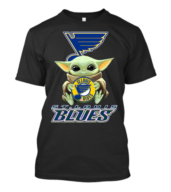 St Louis Blues Baby Yoda Holding T-Shirt