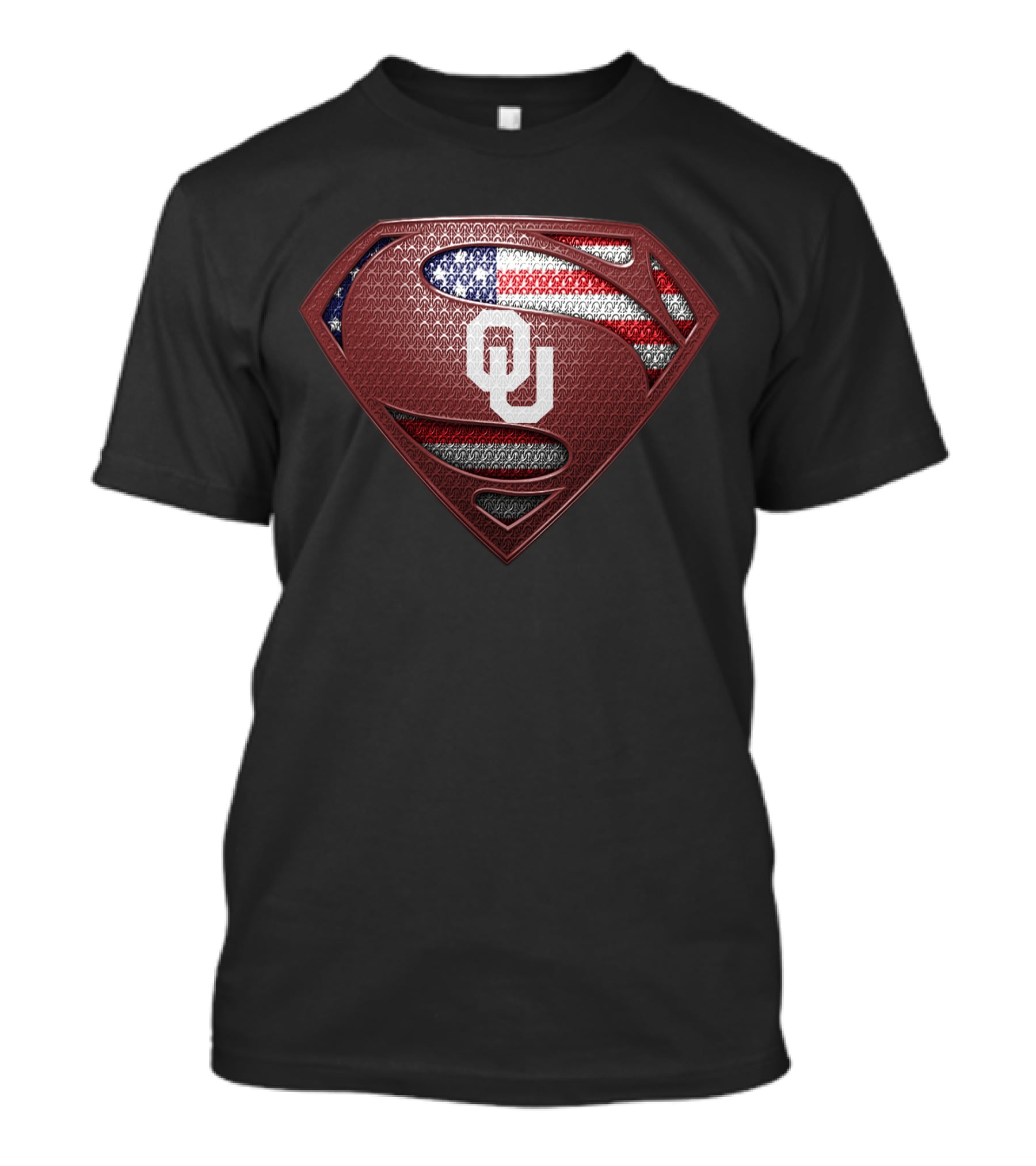 Oklahoma Sooners Ou Superman American Flag T-Shirt