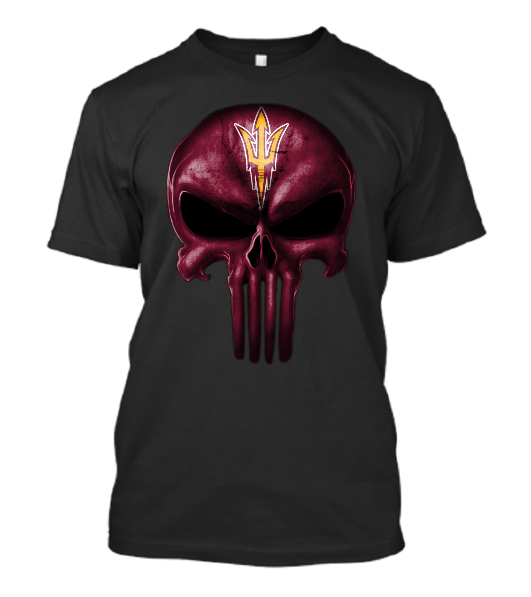 Arizona State Sun Devils Punisher Skull T-Shirt