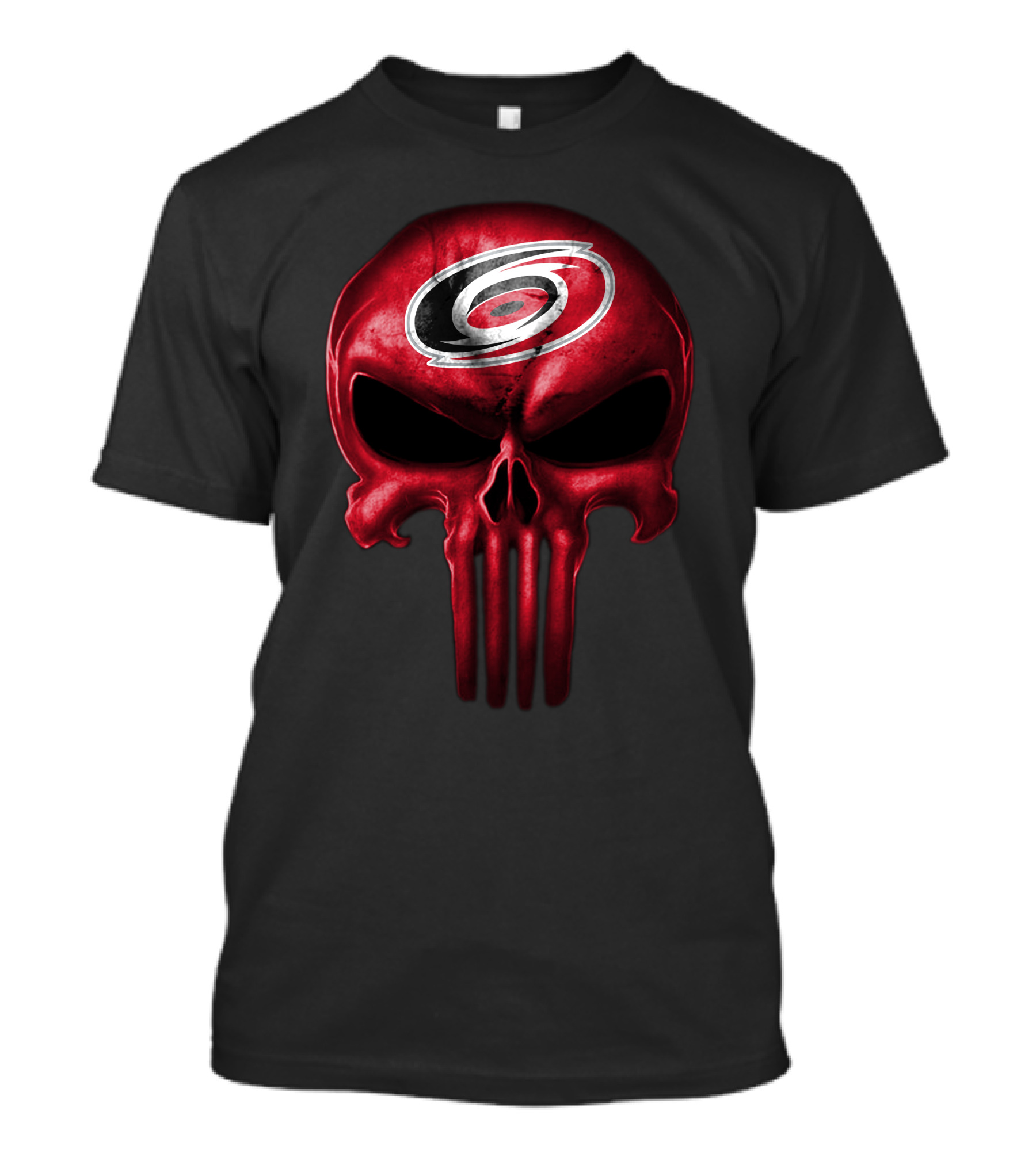 Carolina Hurricanes Skull Logo Red T-Shirt