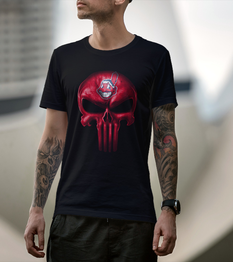 Cleveland Indians Skull Logo T-Shirt