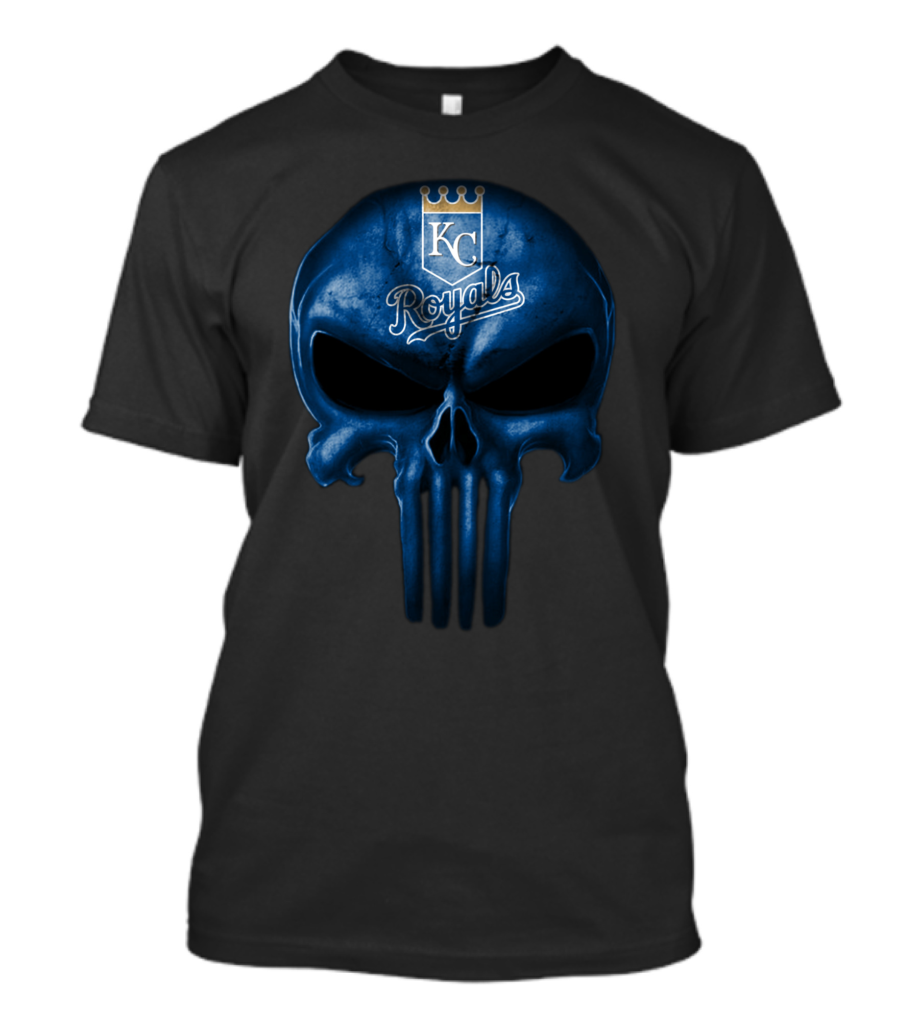 Kc Royals Skull Blue Art T-Shirt
