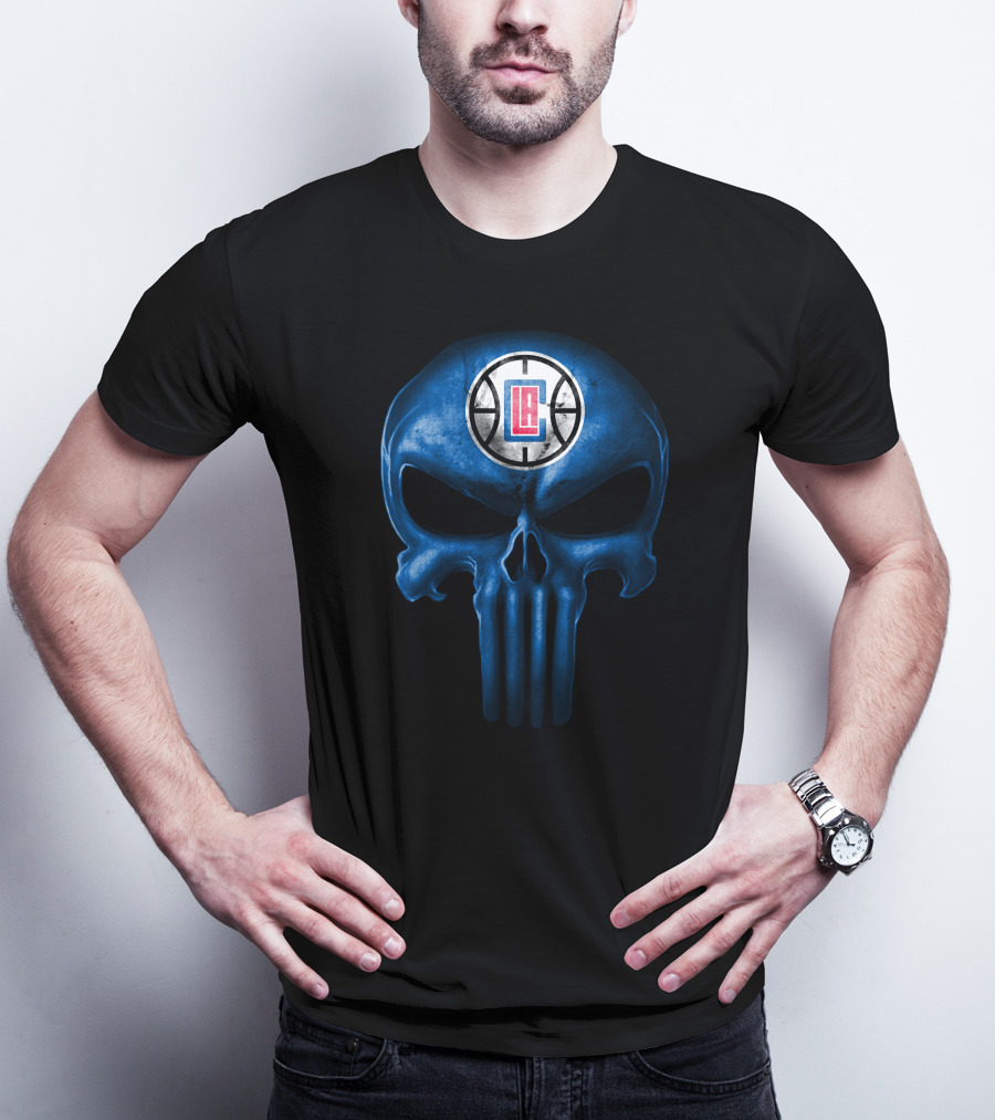 La Clippers Skull Punisher-Style T-Shirt