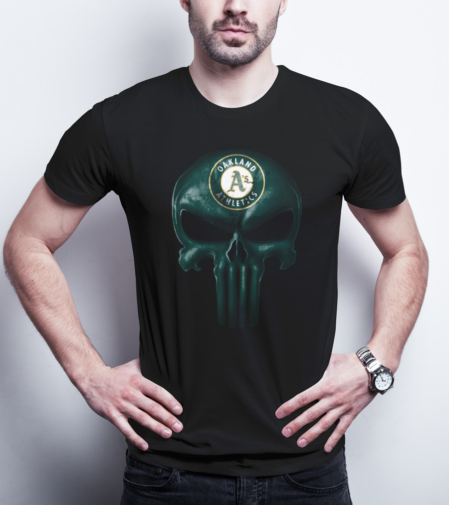 Oakland Athletics A's Skull Athletics T-Shirt