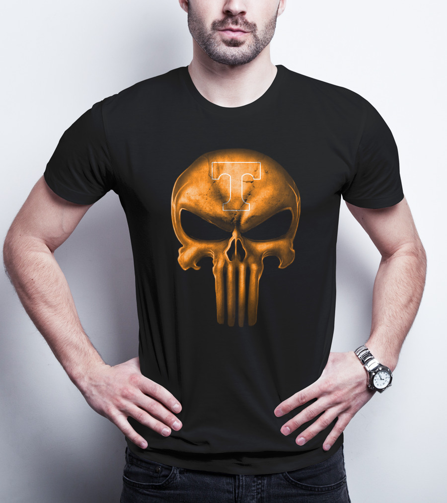 Tennessee Volunteers Skull Punisher Style T-Shirt