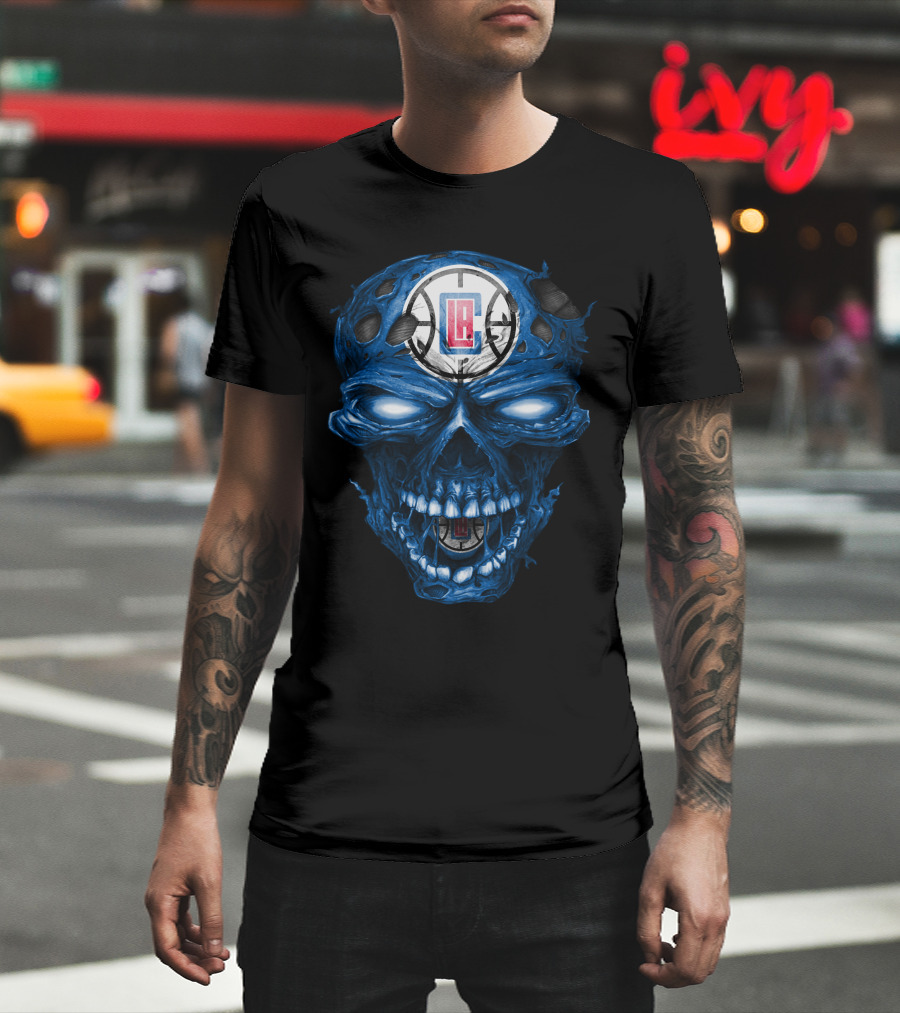 La Clippers Skull Basketball T-Shirt