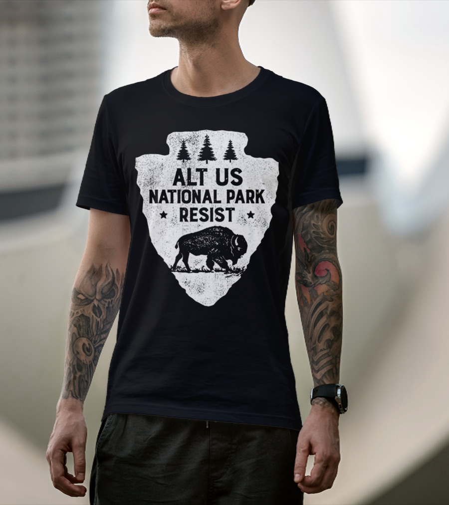 ALT US National Park Resist Bison Arrowhead Emblem T-Shirt