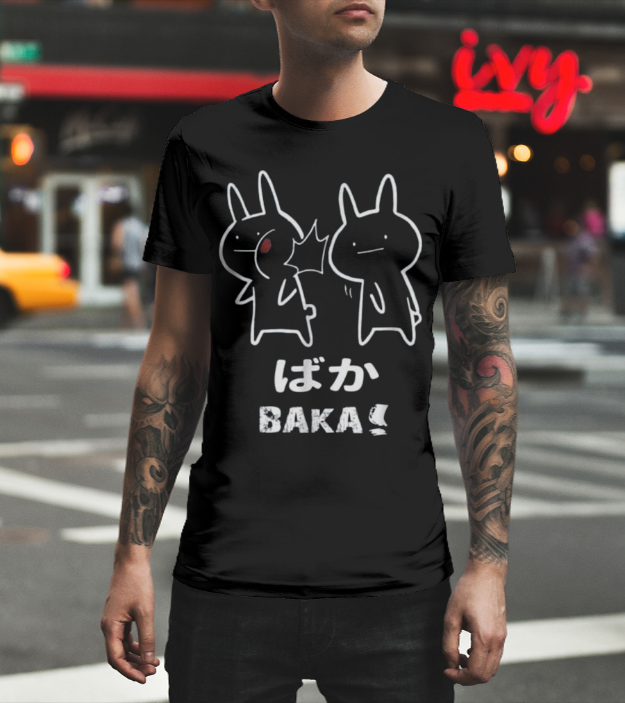 Baka Japanese Anime Rabbit Slap Manga Duo T-Shirt