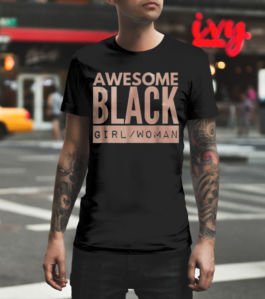 Awesome Black Girl Woman IN Rose Gold Prowd T-Shirt