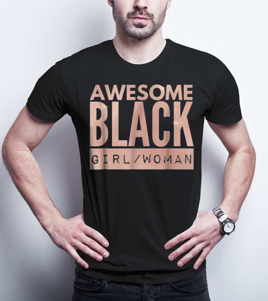 Awesome Black Girl Woman IN Rose Gold Prowd T-Shirt
