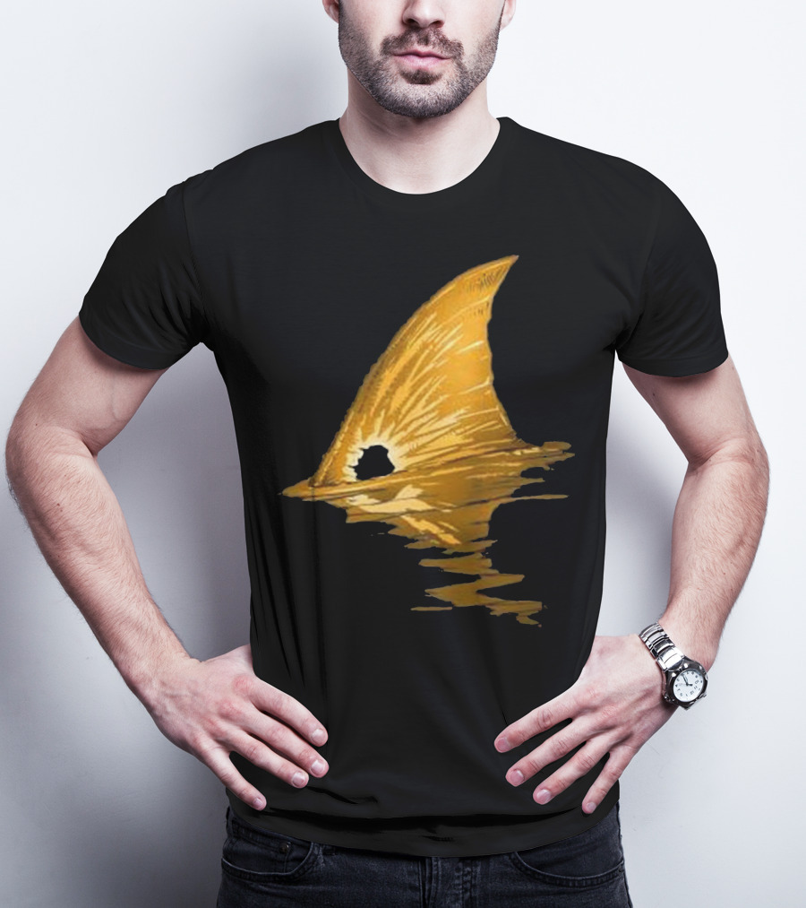 BACK PRINT Tailing Redfish Red Drum Fin T-Shirt