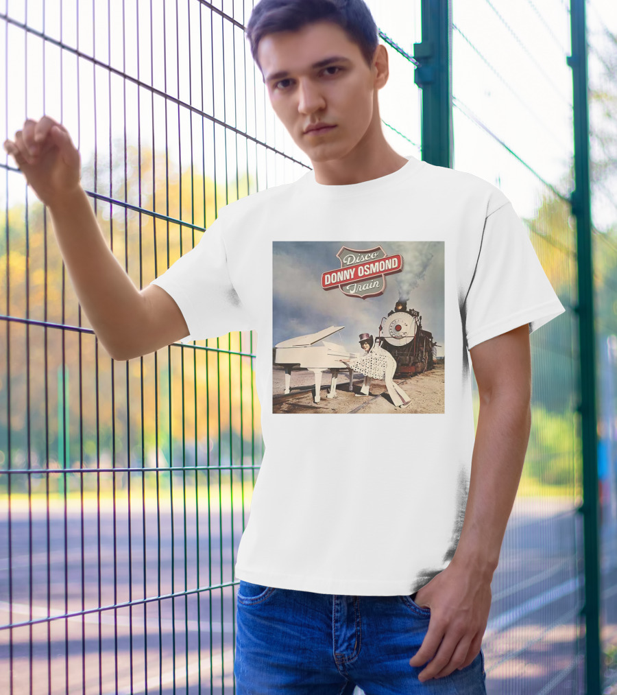 Donny Osmond Disco Train Piano And Steam Engine Scene T-Shirt