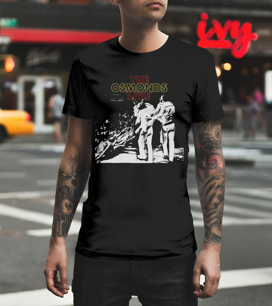 The Osmonds Live Concert Illustration With Performing Group On Stage T-Shirt