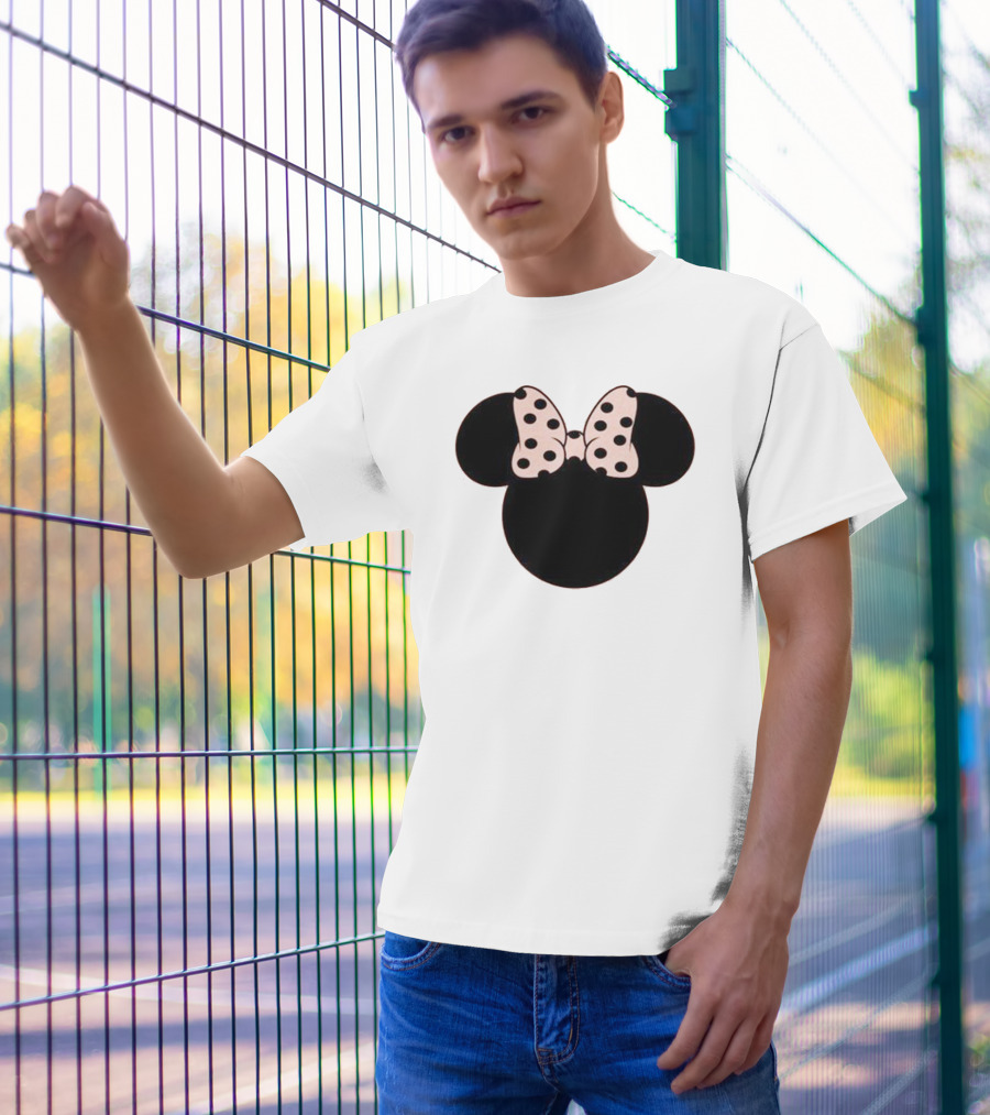 Minnie Mouse Polka Dot Bow Disney Women's Kid's T-Shirt